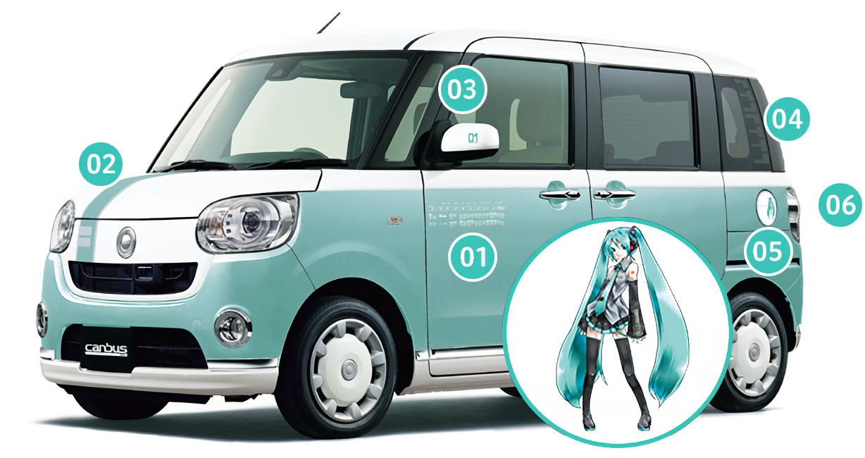 Hatsune Miku Auto angekündigt von Daihatsu: The Move Canbus Miku Ver. - VNN